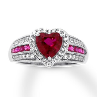 Lab-Created Ruby Ring Lab-Created Sapphires Sterling Silver | Kay Outlet