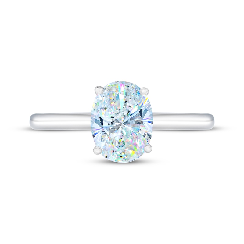 THE LEO First Light Diamond Oval-Cut Solitaire Engagement Ring 1-1/2 ct ...