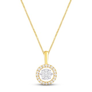 Unstoppable Love Diamond Necklace 1/3 ct tw Round-cut 10K Two-Tone Gold ...