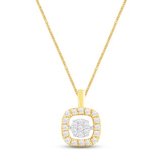 Unstoppable Love Diamond Necklace 1/3 ct tw Round-cut 10K Two-Tone Gold ...