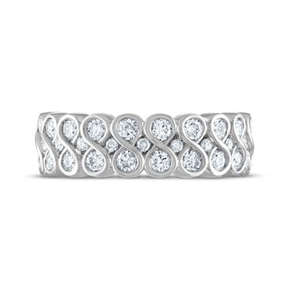 Every Moment Diamond Stacked Infinity Band 1 ct tw 14K White Gold | Kay ...