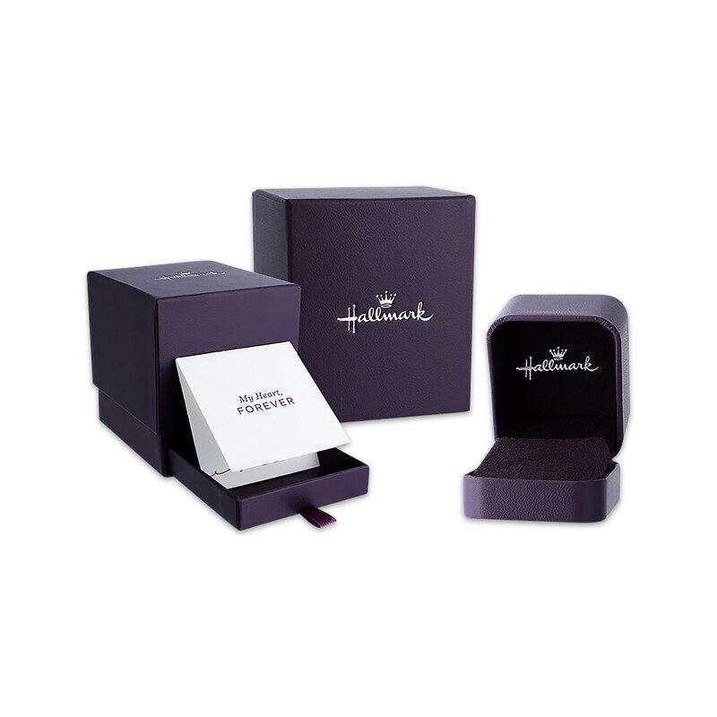 Hallmark Diamonds Necklace 1/20 ct tw Sterling Silver & 10K Rose Gold ...