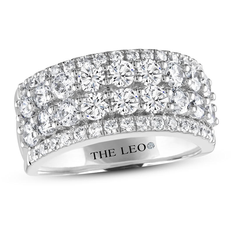 THE LEO Diamond Anniversary Ring 2 ct tw Round-cut 14K White Gold | Kay ...