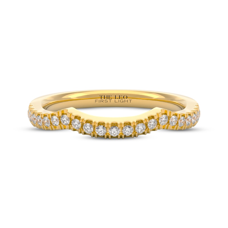 THE LEO First Light Diamond Contour Wedding Band 1/5 ct tw 14K Yellow ...