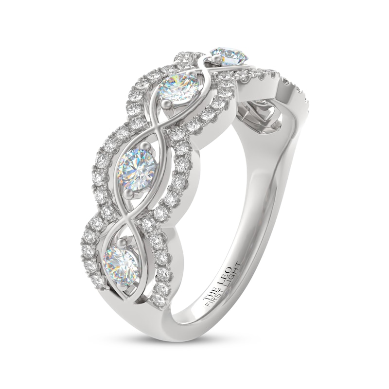 THE LEO First Light Diamond Anniversary Ring 3/4 ct tw 14K White Gold ...