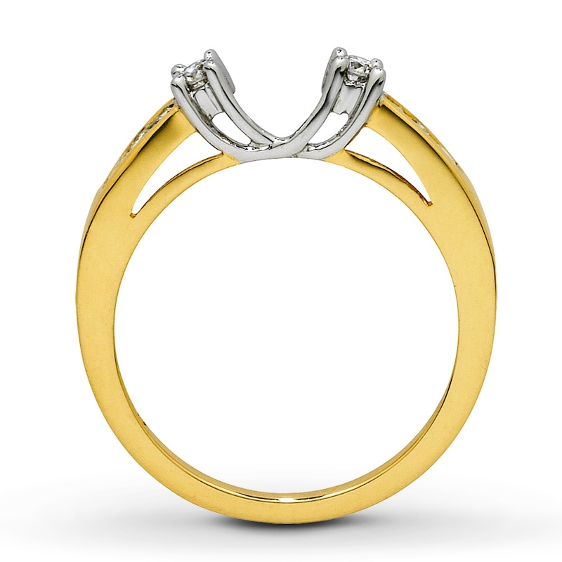 Previously Owned Diamond Enhancer Ring 1/5 ct tw Round-cut 14K Two-Tone ...