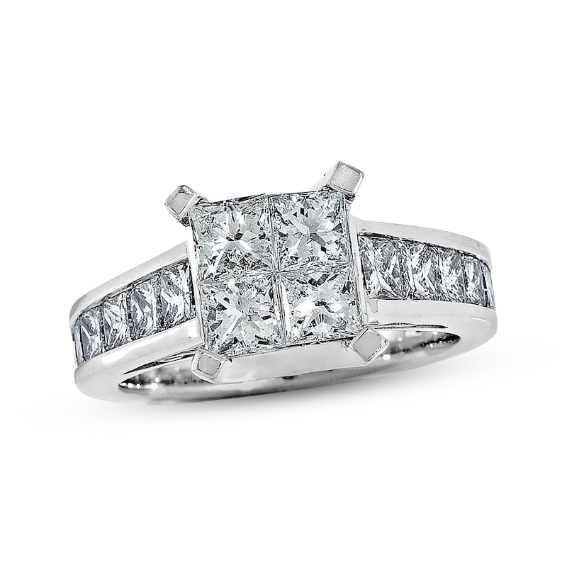 Previously Owned Engagement Ring 3 ct tw Diamonds 14K White Gold | Kay ...