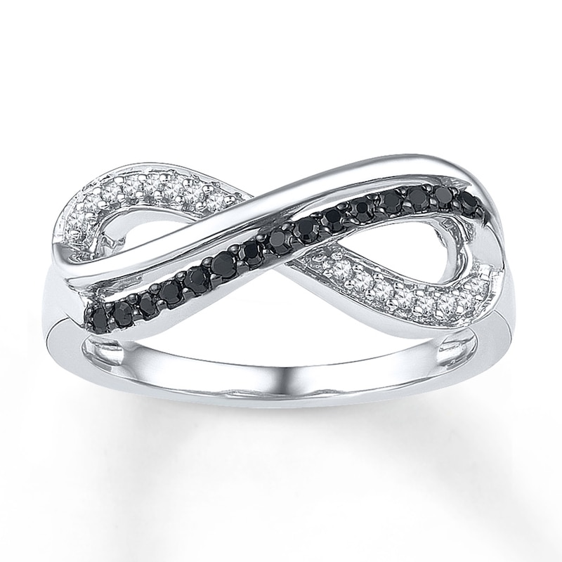 Previously Owned Infinity Symbol Ring 1/6 ct tw Diamonds Sterling ...