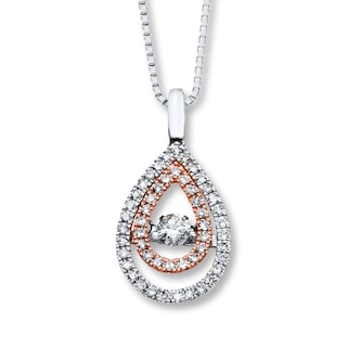 Previously Owned Unstoppable Love Diamond Necklace 3/8 ct tw 10K Two ...