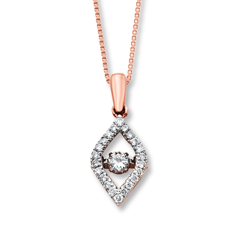 Previously Owned Unstoppable Love Diamond Necklace 1/3 ct tw 10K Rose ...