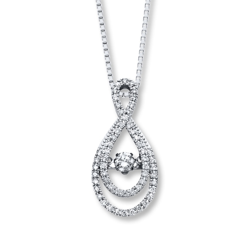 Previously Owned Unstoppable Love Diamond Necklace 1/2 ct tw 14K White ...