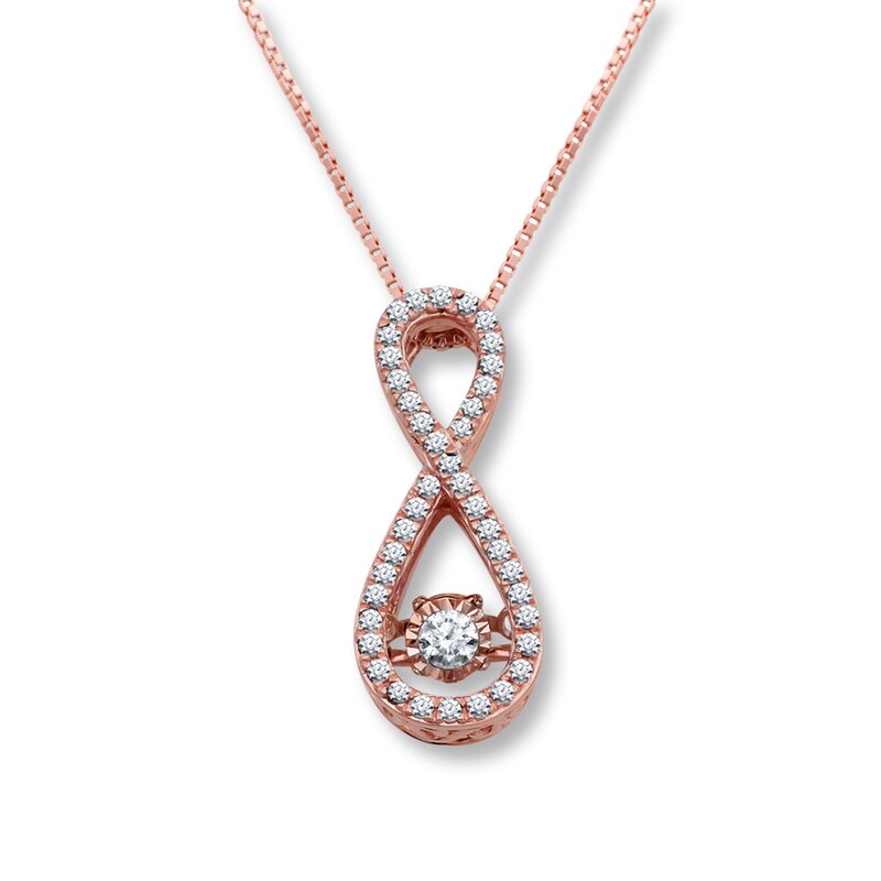 Previously Owned Unstoppable Love 1/4 ct tw Necklace 10K Rose Gold ...