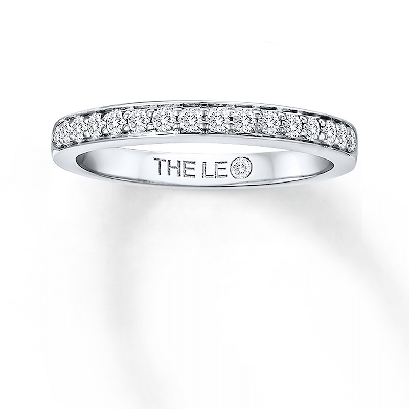 Previously Owned THE LEO Diamond Band 1/4 ct tw Round-cut 14K White ...