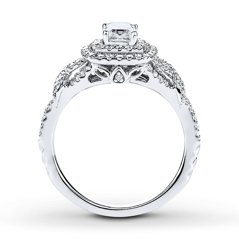 Previously Owned Angel Sanchez Engagement Ring 3/4 ct tw Princess ...