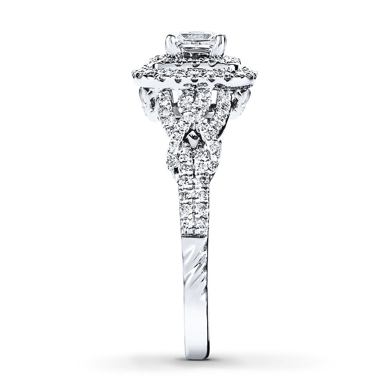 Previously Owned Angel Sanchez Engagement Ring 3/4 ct tw Princess ...