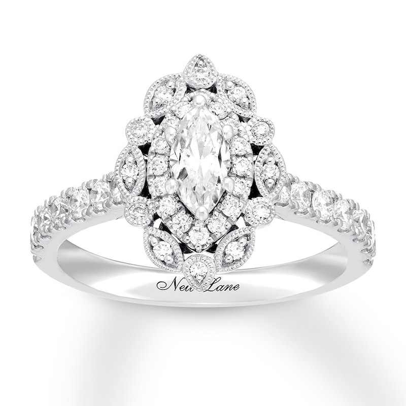Previously Owned Neil Lane Diamond Engagement Ring 7/8 ct tw Marquise ...
