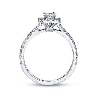 Previously Owned Neil Lane Engagement Ring 7/8 ct tw Princess & Round ...