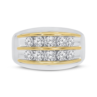 Previously Owned Men's Diamond Wedding Band 2 ct tw 10K Two-Tone Gold ...