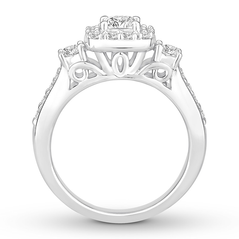 Previously Owned Diamond Engagement Ring 1 ct tw Princess/Round 14K ...