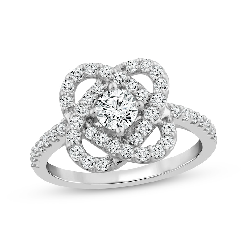 Previously Owned Center of Me Diamond Ring 1 ct tw 14K White Gold | Kay ...