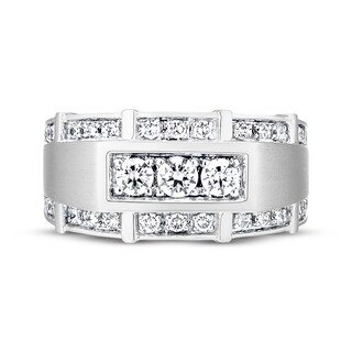 Previously Owned Men's Wedding Band 1 ct tw Diamonds 14K White Gold ...