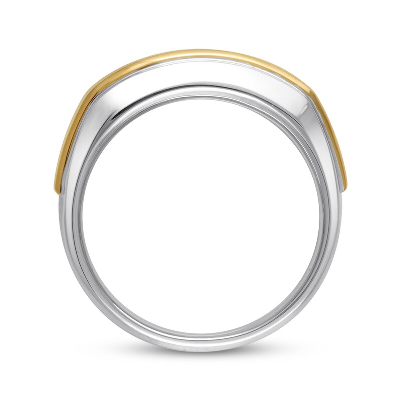 Previously Owned Men's Supreme-Fit Diamond Band 1/2 ct tw 10K Two-Tone ...