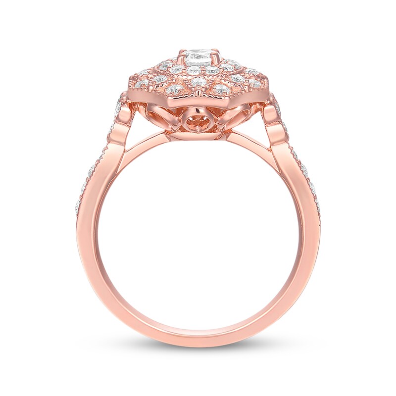 Previously Owned Diamond Engagement Ring 3/4 ct tw Round-cut 14K Rose ...