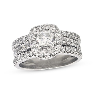 Previously Owned Neil Lane Princess-Cut Diamond Bridal Set 1-5/8 ct tw ...