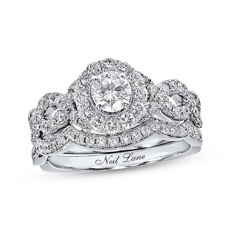 Previously Owned Neil Lane Bridal Set 1-1/6 ct tw Diamonds 14K White ...