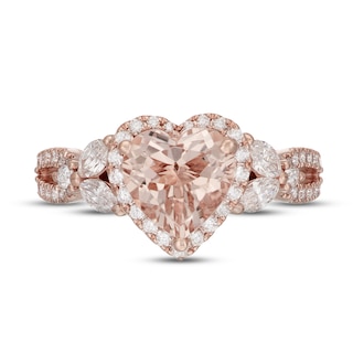 Neil Lane Morganite & Diamond Engagement Ring 7/8 ct tw Marquise ...