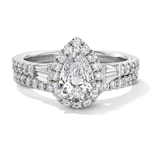 Neil Lane Pear-Shaped Diamond Frame Bridal Set 1-7/8 ct tw 14K White ...