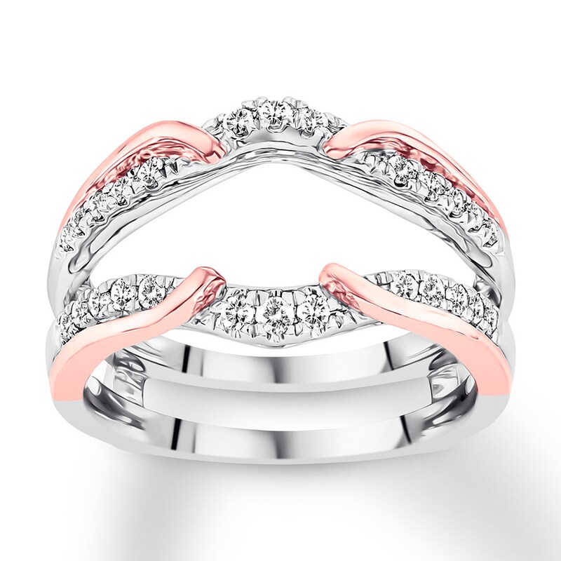 Diamond Enhancer Ring 1/3 ct tw Round-cut 14K Two-Tone Gold | Kay Outlet