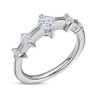 Diamond Station Ring 1 ct tw 14K White Gold | Kay Outlet
