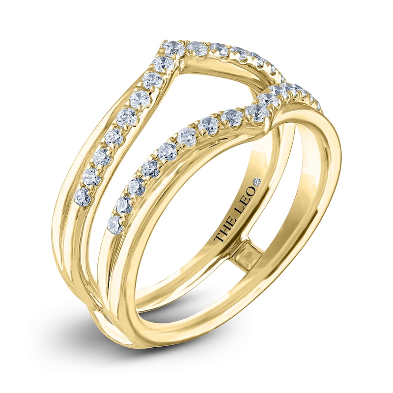 THE LEO Diamond Enhancer Band 3/8 ct tw Round-cut 14K Yellow Gold | Kay ...