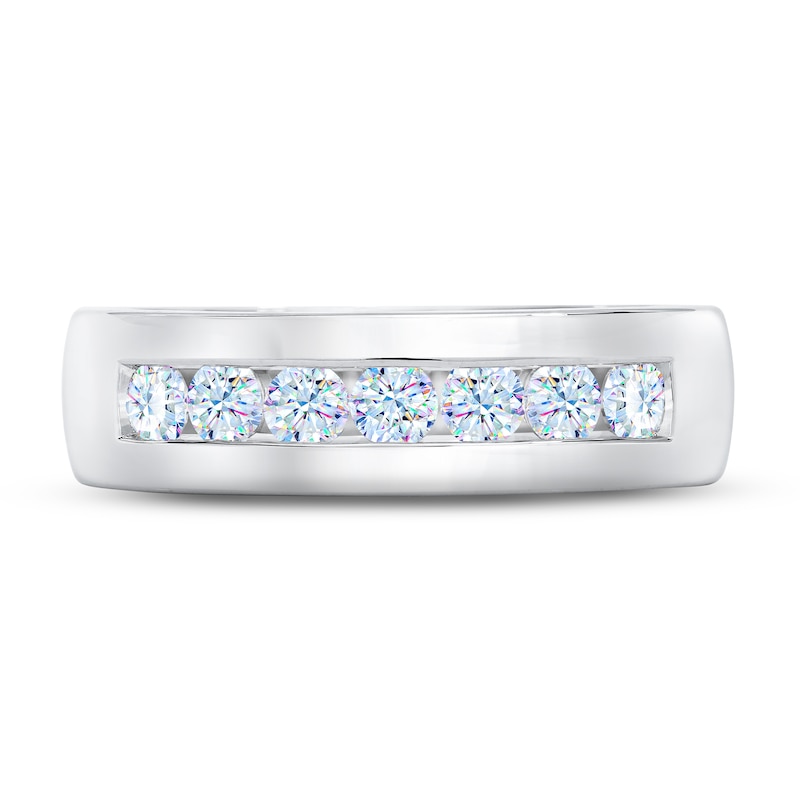 Men's THE LEO First Light Diamond Wedding Band 5/8 ct tw 14K White Gold ...